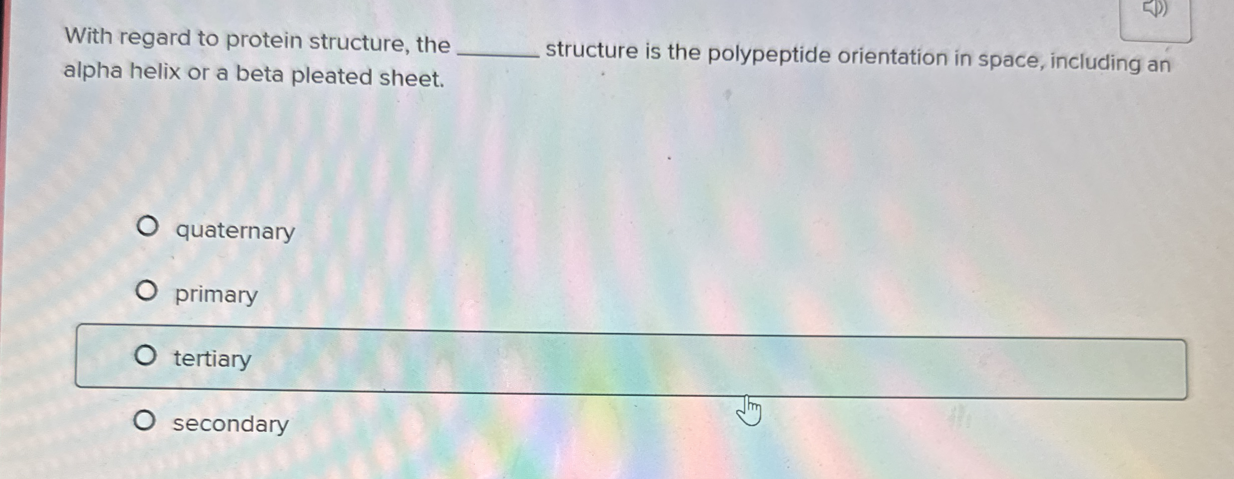 Solved With regard to protein structure, the alpha helix or | Chegg.com