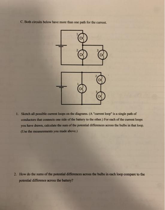 Solved IV. Combination Circuits Our model for electric | Chegg.com