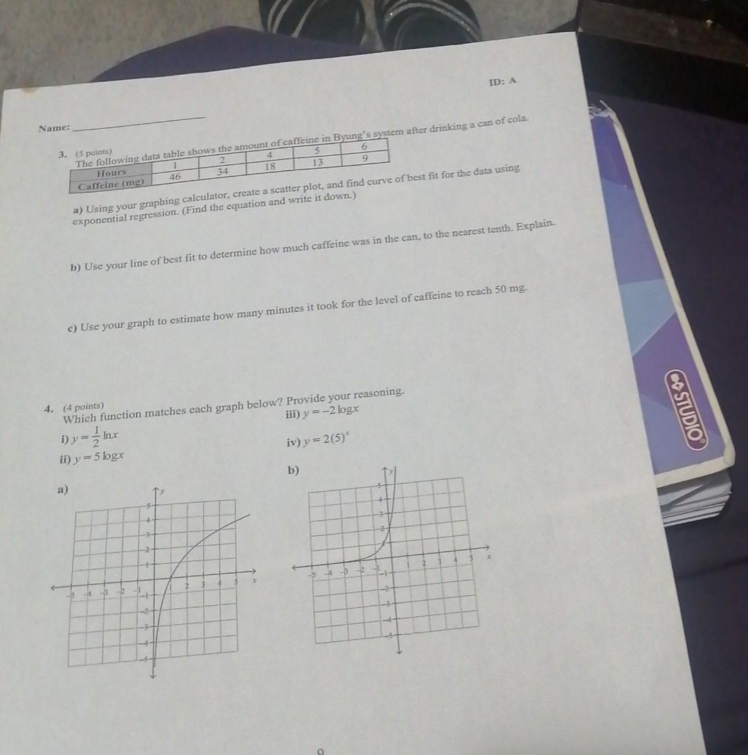Solved the question states to use graphing calculator not | Chegg.com