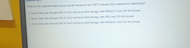 Solved What are the supported data sources and file formats | Chegg.com