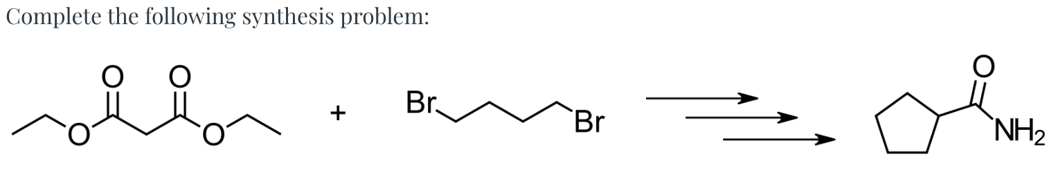 Solved Complete the following synthesis problem: | Chegg.com