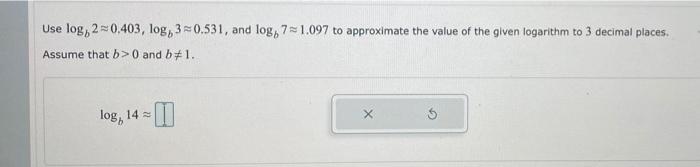Solved Use log, 20.403, log30.531, and logo 71.097 to | Chegg.com