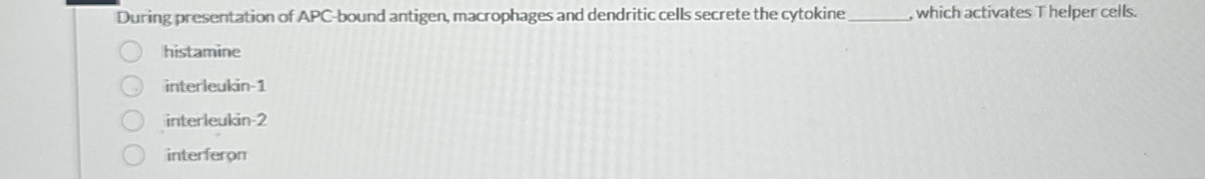 Solved During presentation of APC-bound antigen, macrophages | Chegg.com