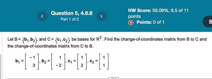 Solved In P2, find the change-of-coordinates matrix from the | Chegg.com