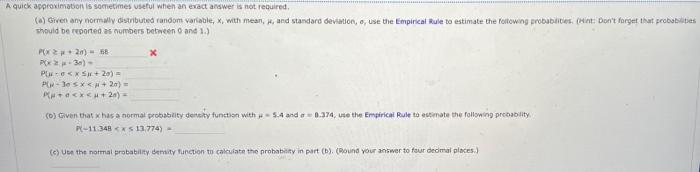 Solved A quick approximation is sometimes useful when an | Chegg.com