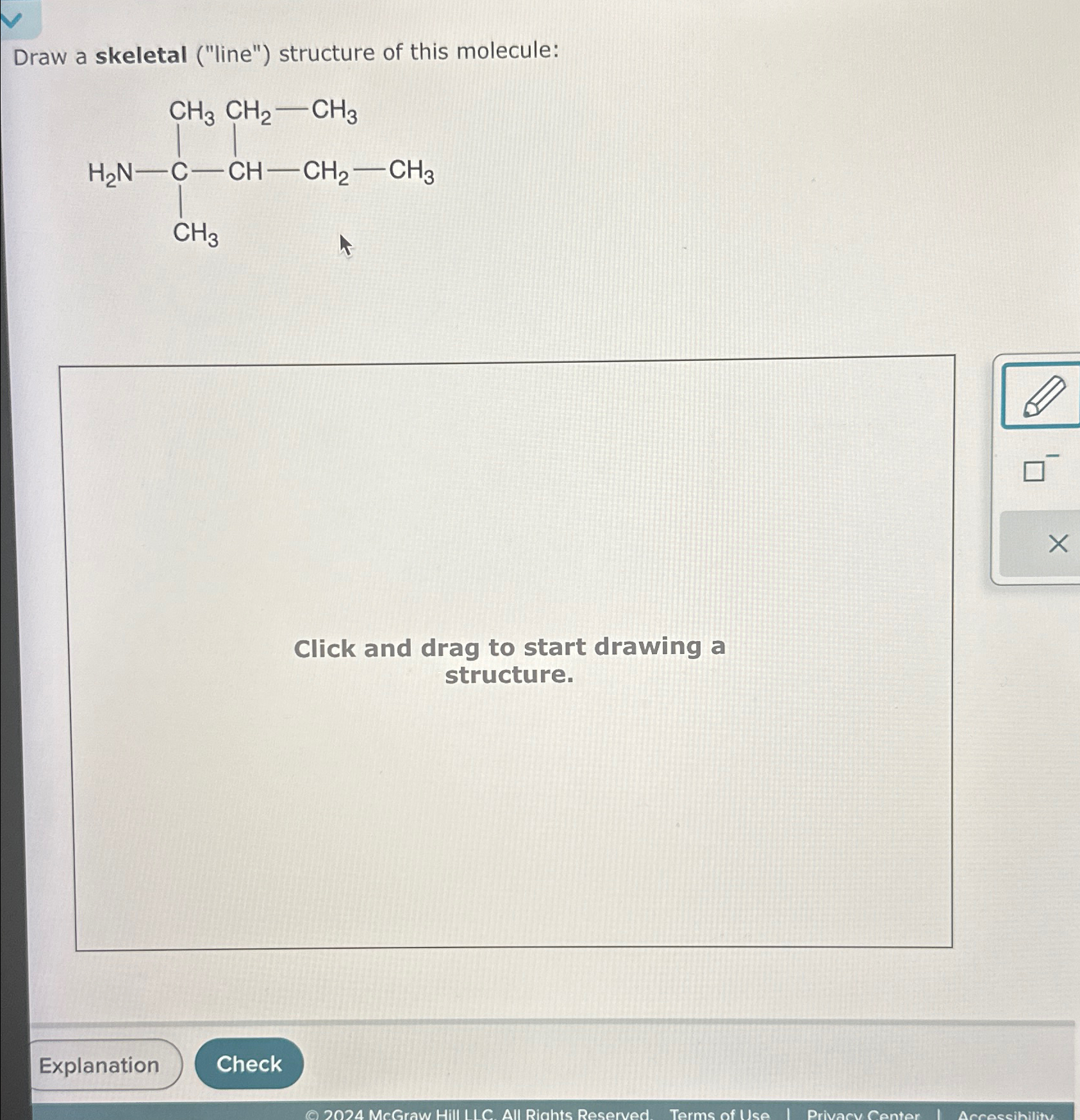 Solved Draw a skeletal ("line") ﻿structure of this | Chegg.com