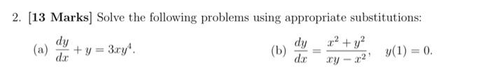 Solved 2. [13 Marks] Solve the following problems using | Chegg.com