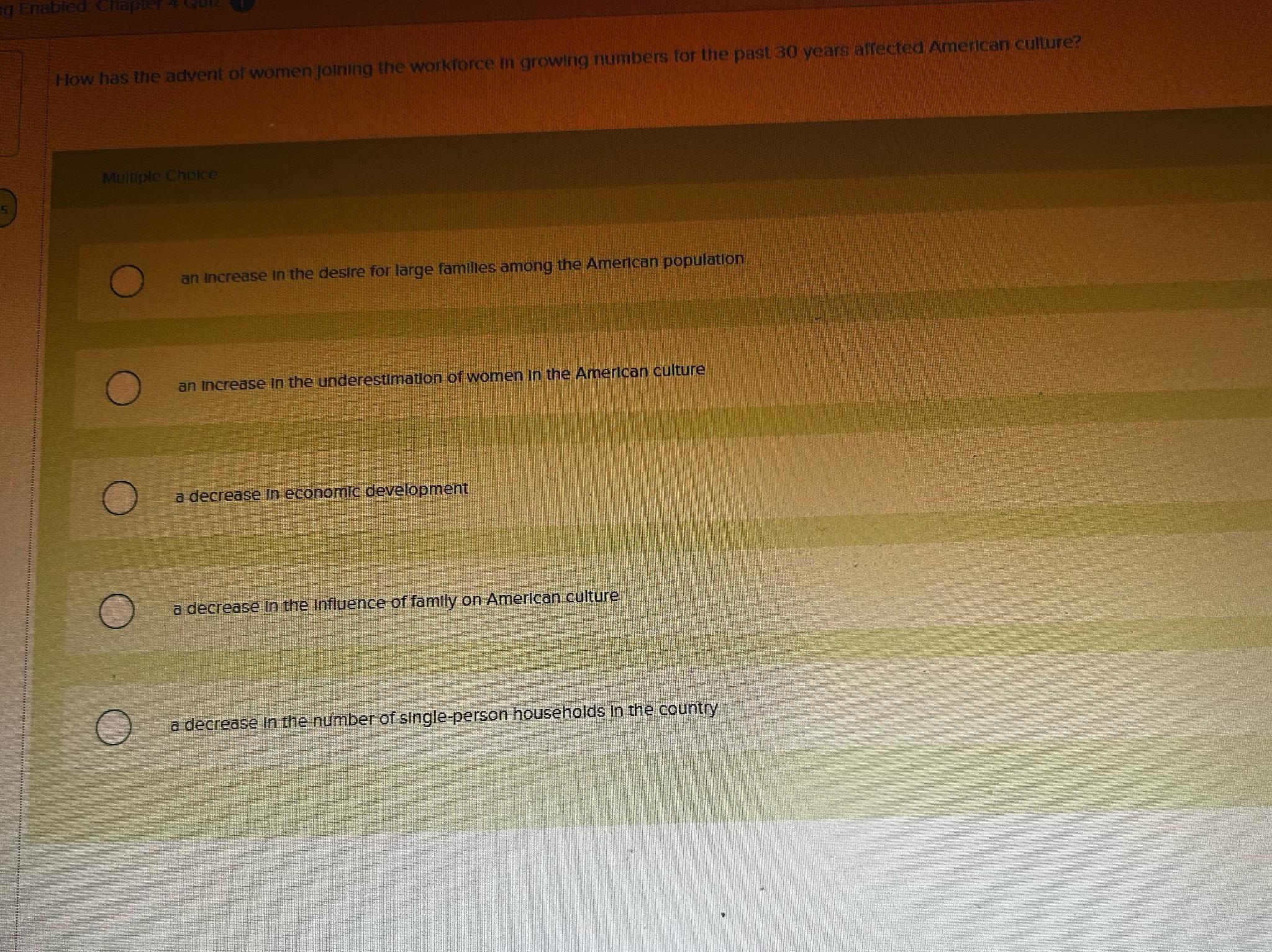 Solved How has the advent of women forning the workforce in | Chegg.com