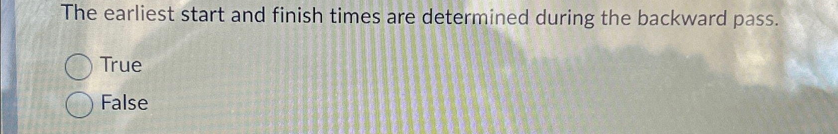 Solved The earliest start and finish times are determined | Chegg.com