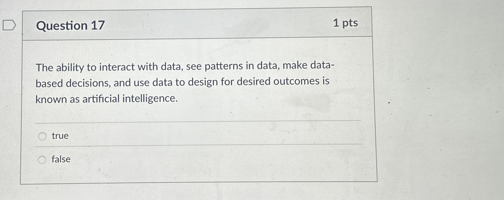 Solved Question 17The ability to interact with data, see | Chegg.com