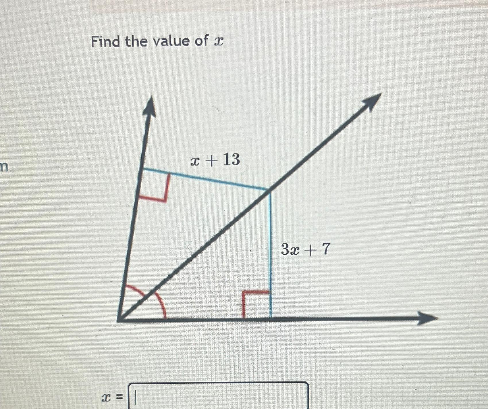 Solved Find the value of xx | Chegg.com