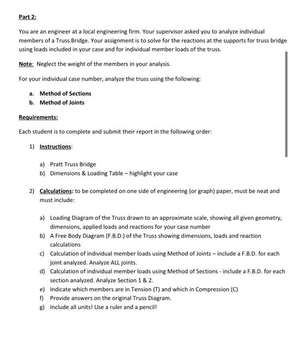Solved Part 1: You are an engineer at a local engineering | Chegg.com