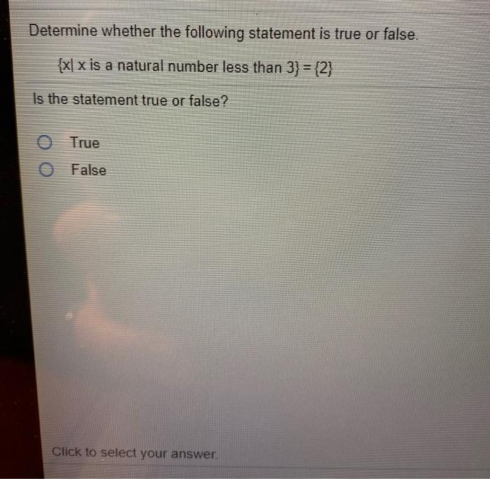 Solved determine whether the following statement is true or | Chegg.com
