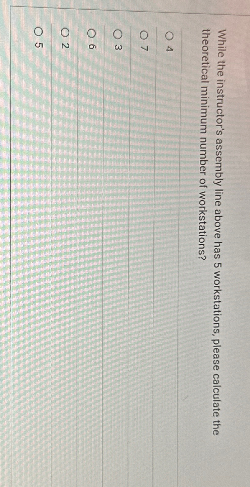 Solved While the instructor's assembly line above has 5 | Chegg.com