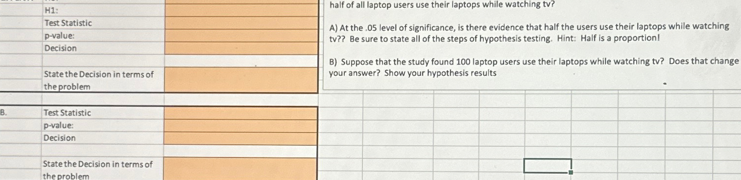 Please complete in excel and provide formulas | Chegg.com