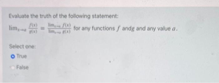 Solved Evaluate the truth of the following statement: | Chegg.com