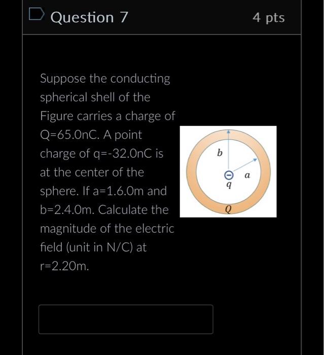Solved Suppose the conducting spherical shell of the Figure | Chegg.com