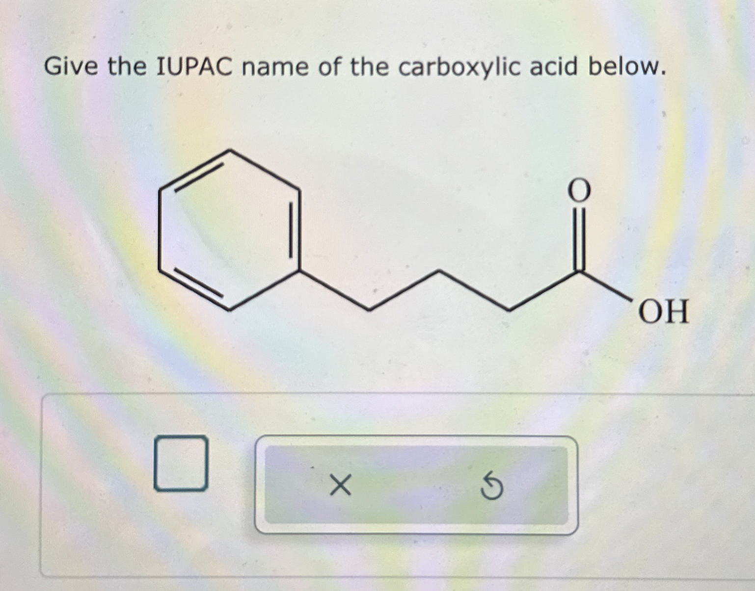 Solved Give the IUPAC name of the carboxylic acid below. | Chegg.com