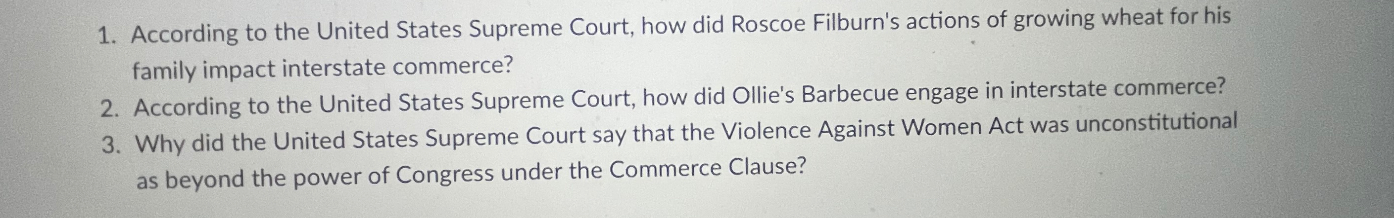 Solved According to the United States Supreme Court, how did | Chegg.com