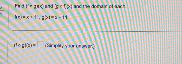 Solved 3 Find (fog)(x) and (gof)(x) and the domain of each. | Chegg.com