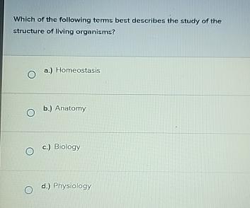 Solved Which of the following terms best describes the study | Chegg.com