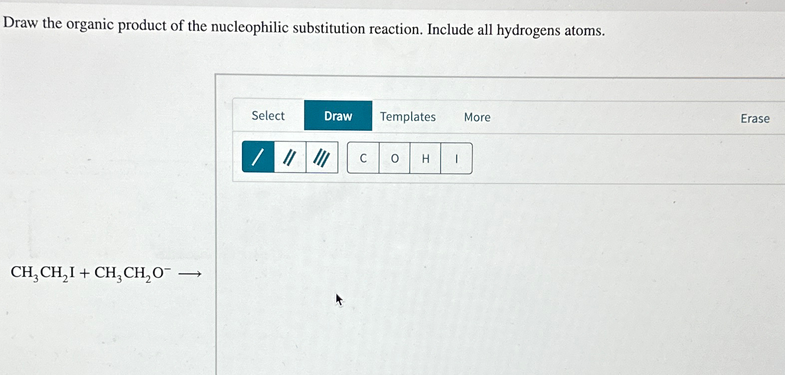 Solved Draw the organic product of the nucleophilic | Chegg.com