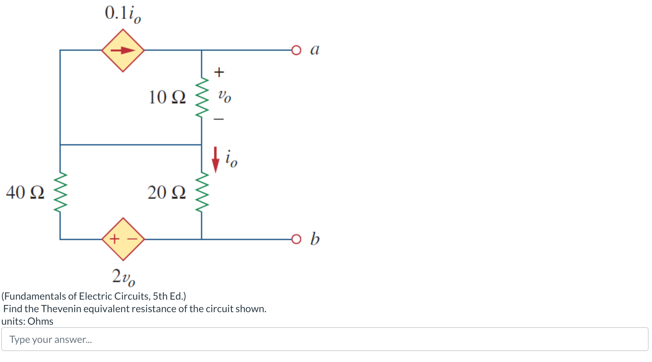 (Fundamentals of Electric Circuits, 5th Ed.)Find the | Chegg.com