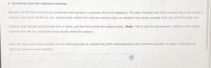 Solved 2. Deviating from the collusive outcome Stargell and | Chegg.com