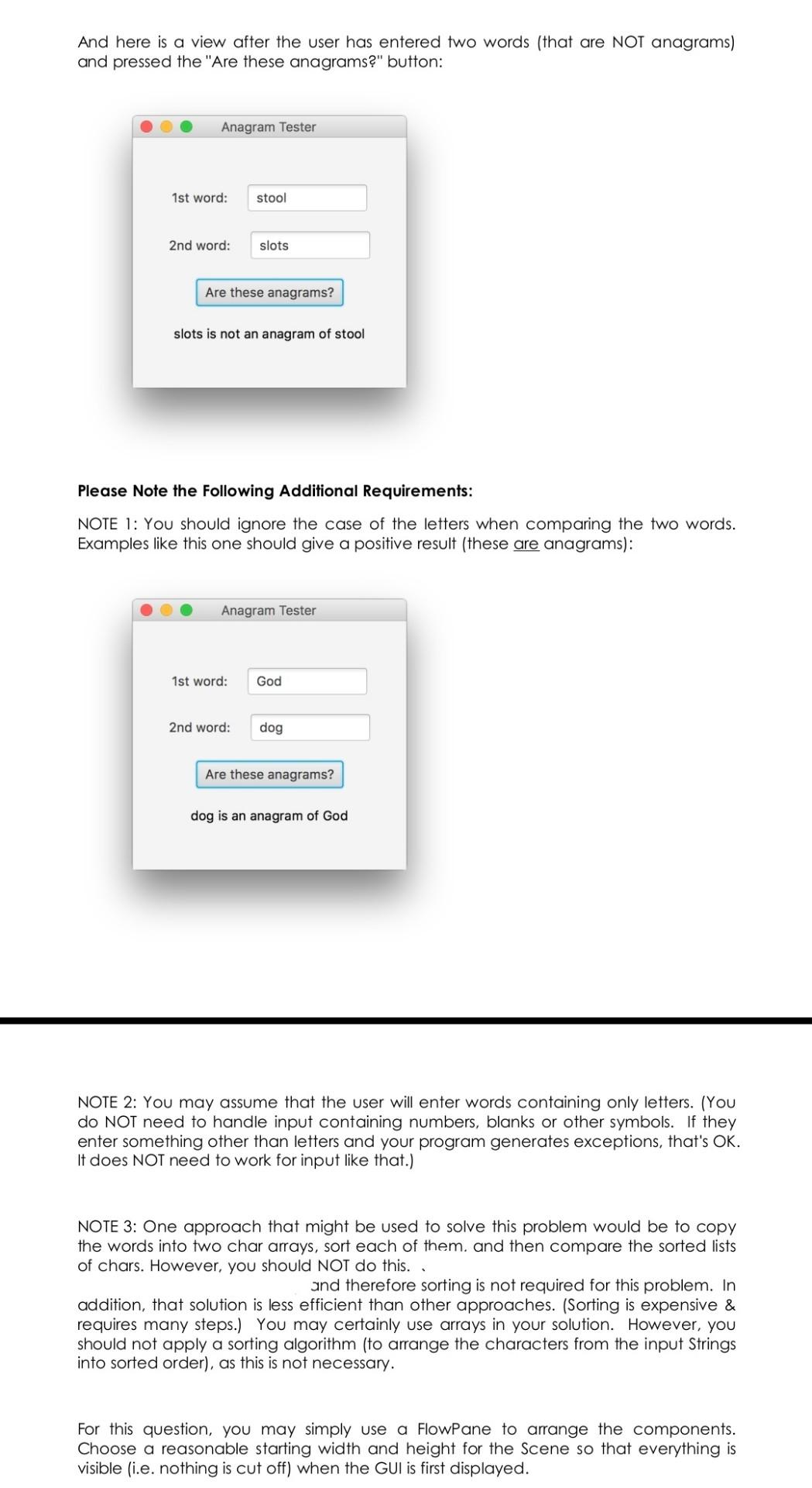 Solved I. Testing for Anagrams: An anagram is a word made by | Chegg.com