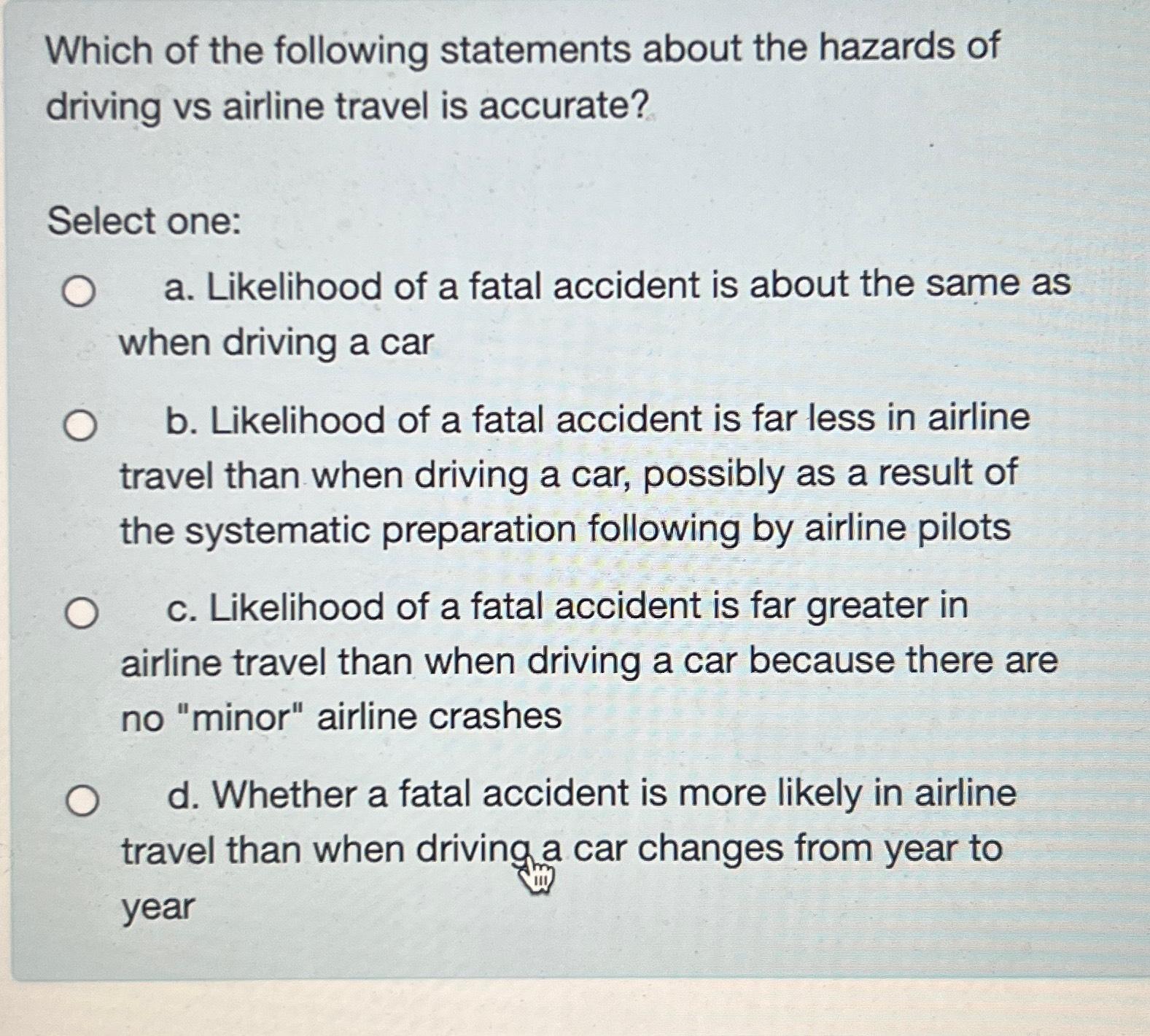 Solved Which of the following statements about the hazards | Chegg.com