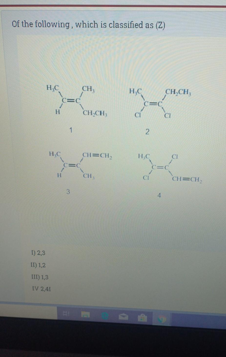 Solved Of the following, which is classified as (2) Н.С CH | Chegg.com