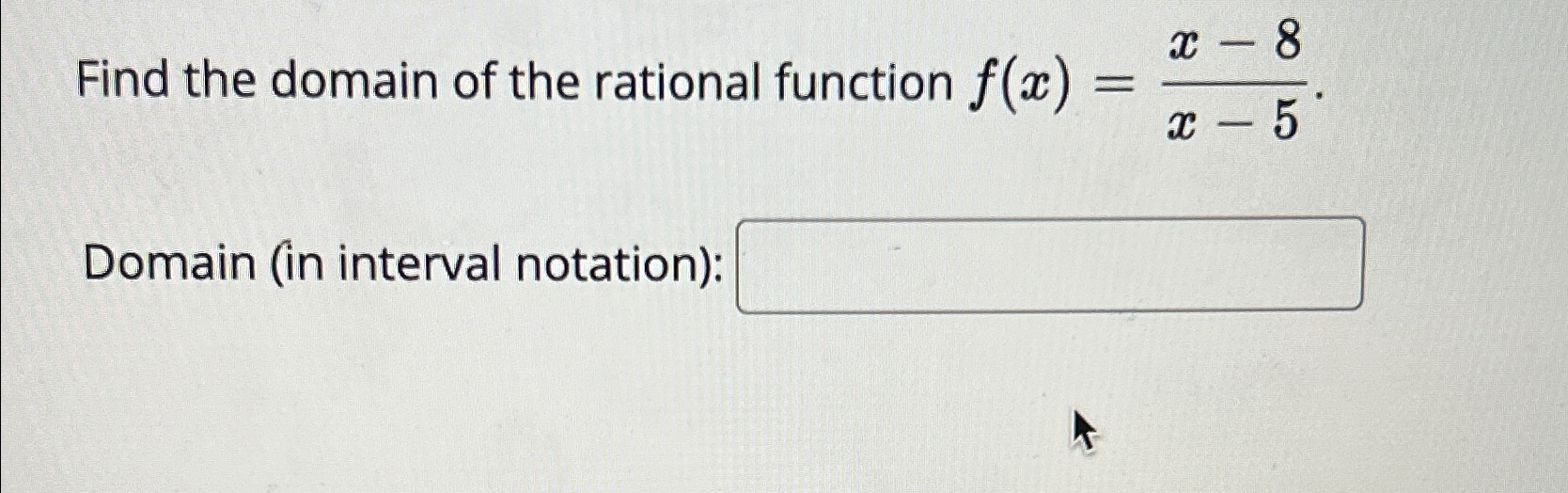 Solved Find the domain of the rational function | Chegg.com