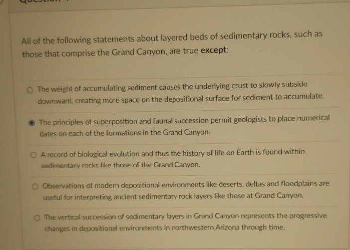 Solved All of the following statements about layered beds of | Chegg.com