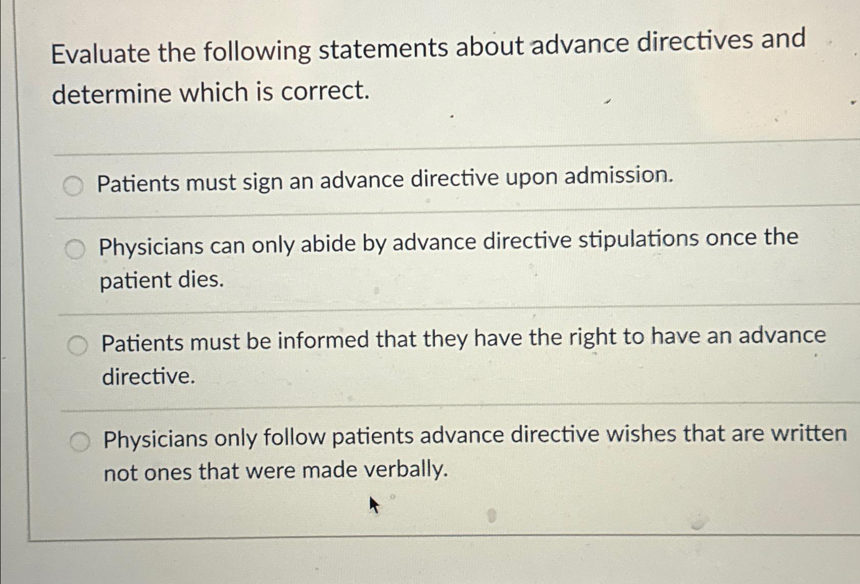 Solved Evaluate the following statements about advance | Chegg.com