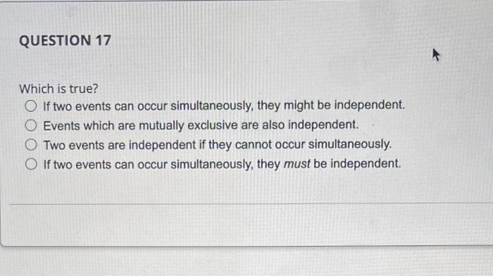 Solved Which is true? If two events can occur | Chegg.com