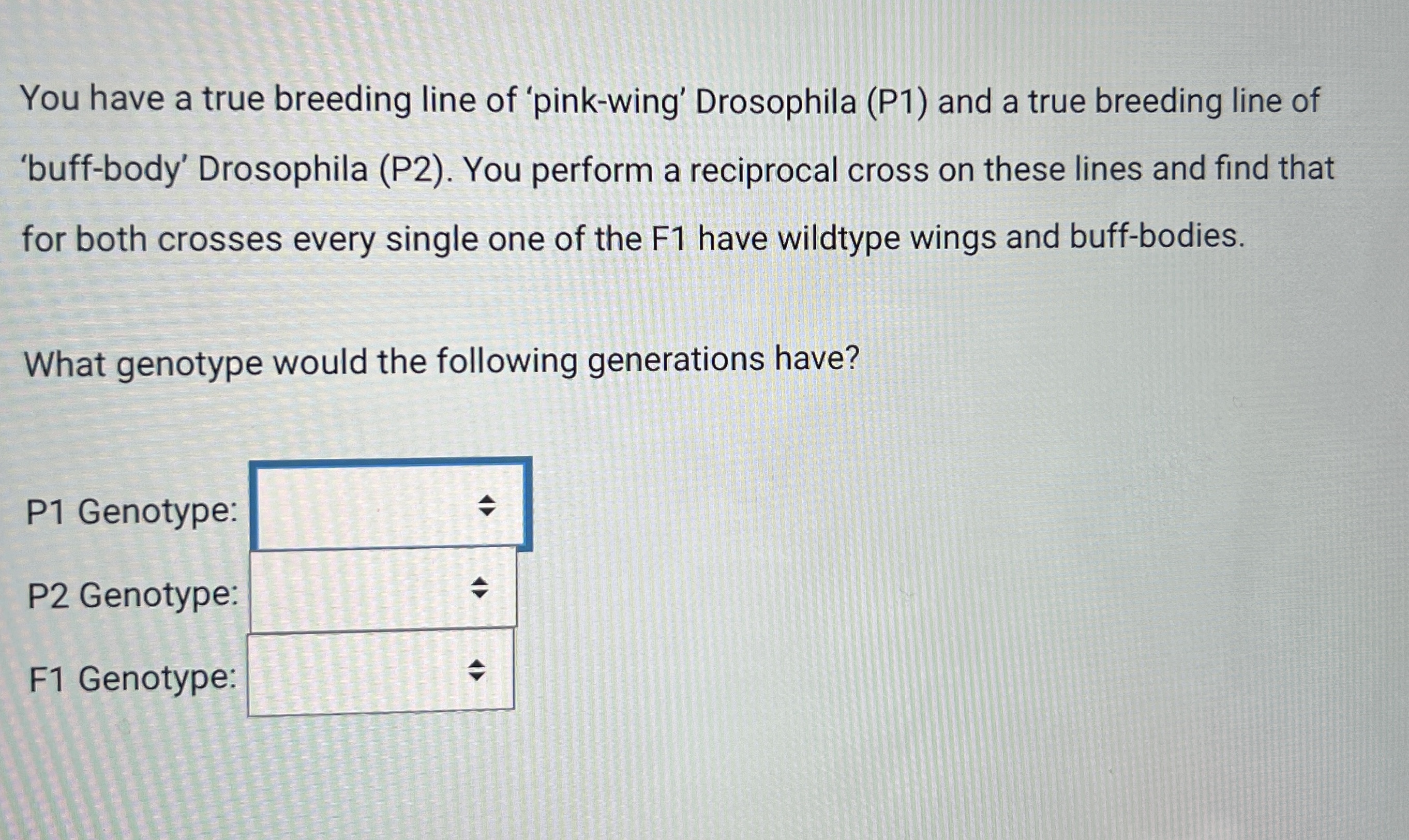 Solved How to solve You have a true breeding line of | Chegg.com