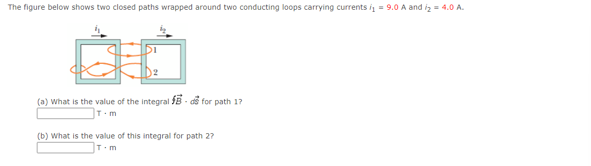 Solved The figure below shows two closed paths wrapped | Chegg.com