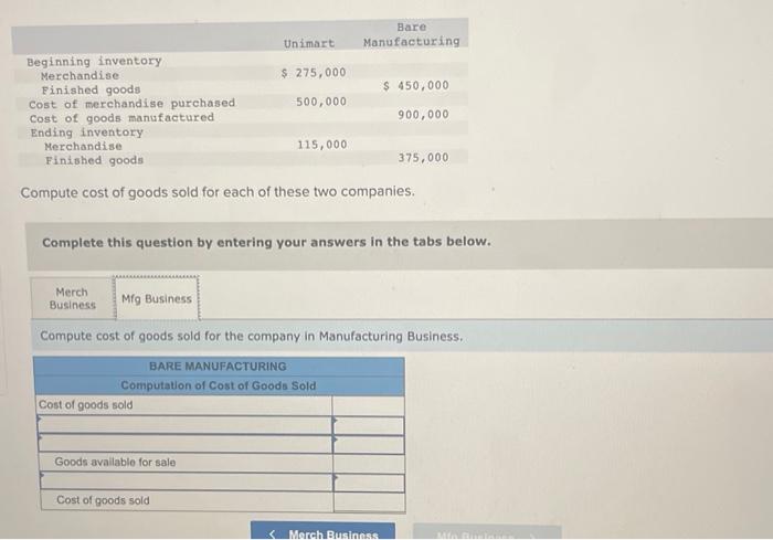 Solved Compute cost of goods sold for each of these two | Chegg.com