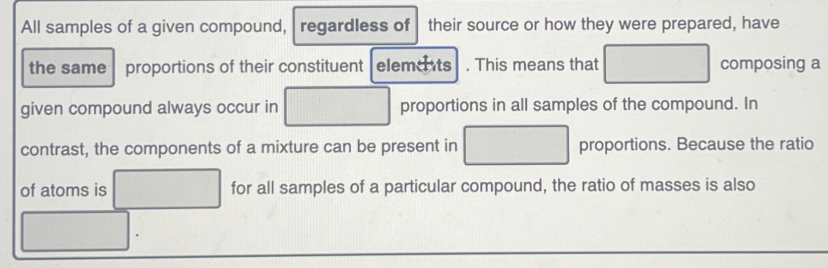 Solved All samples of a given compound, regardless of their | Chegg.com