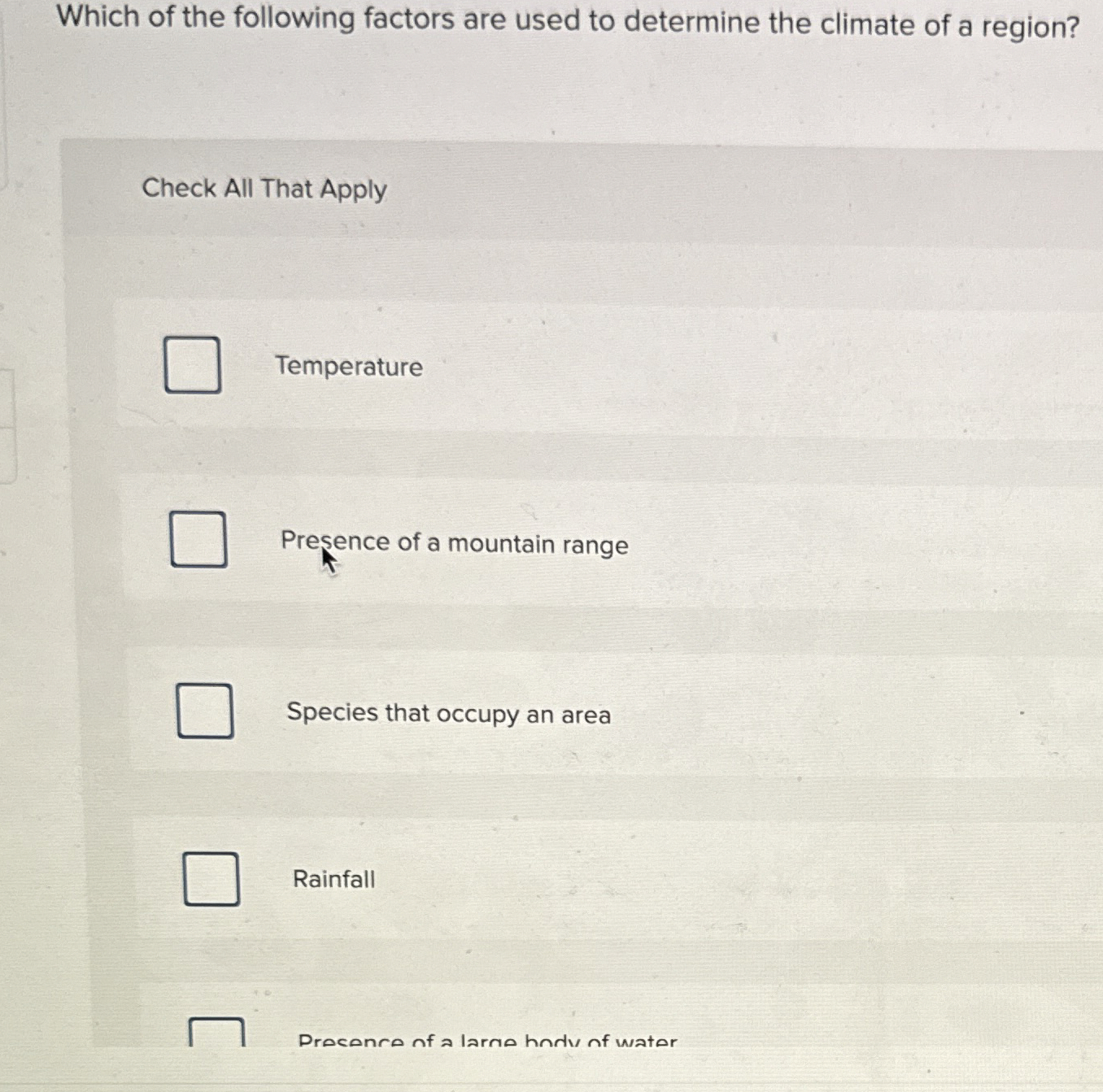 Solved Which of the following factors are used to determine | Chegg.com