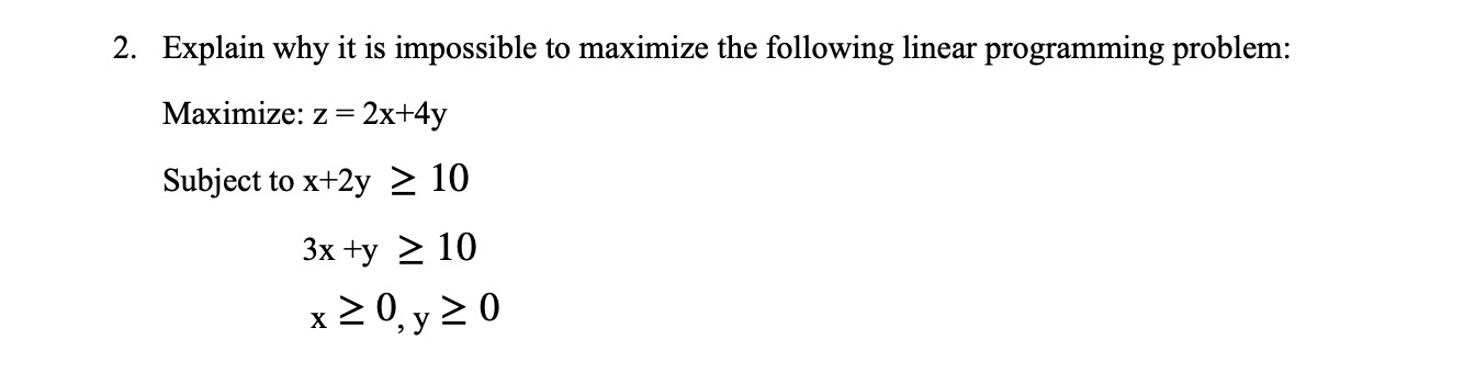 Solved Explain why it is impossible to maximize the | Chegg.com