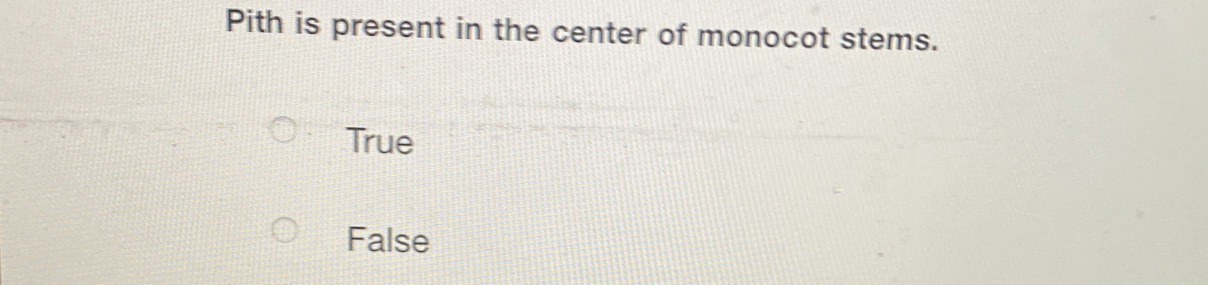 Solved Pith is present in the center of monocot | Chegg.com