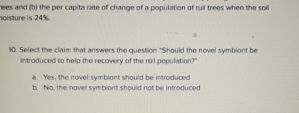 Solved ees and (b) ﻿the per capita rate of change of a | Chegg.com
