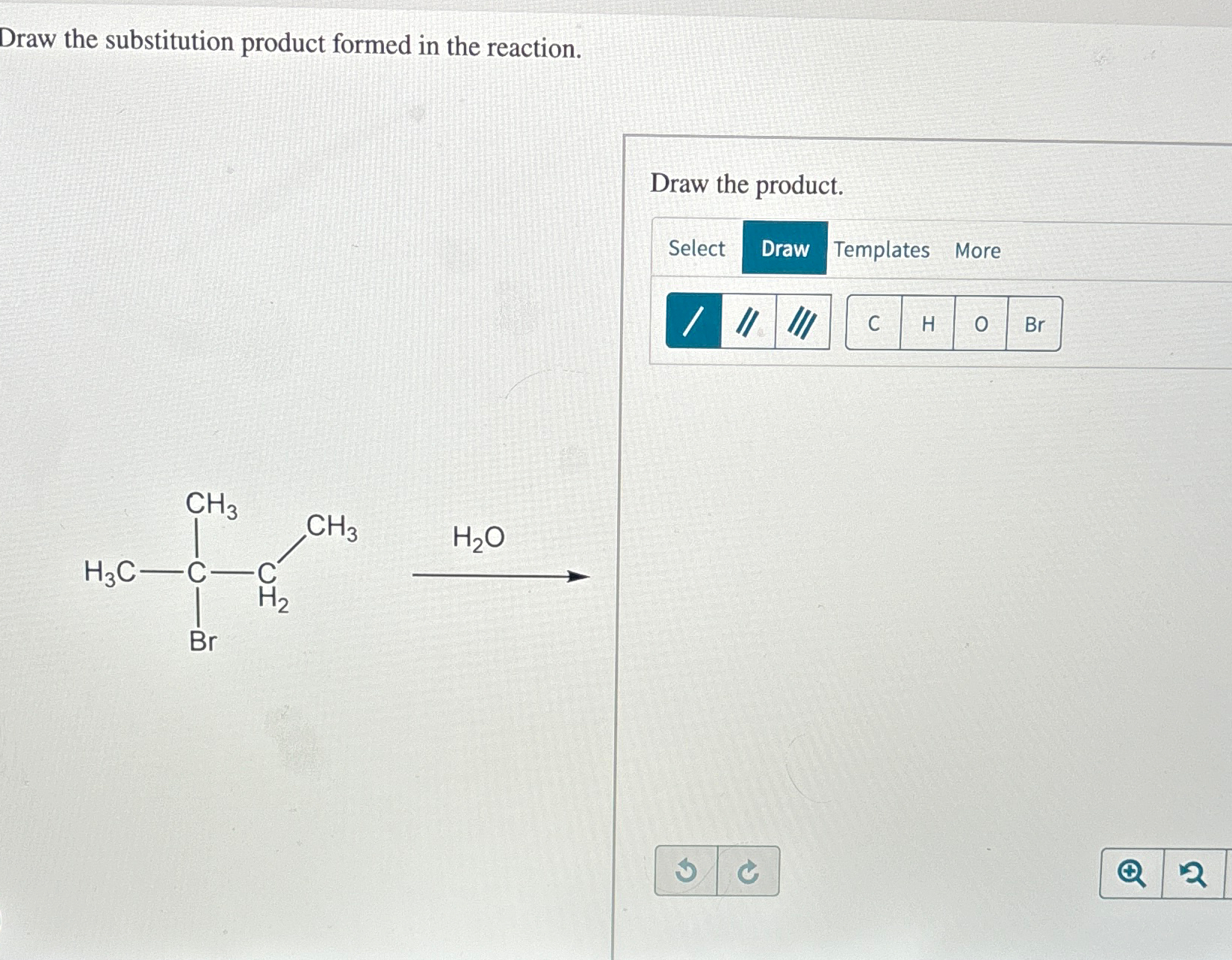 Solved Draw the substitution product formed in the | Chegg.com