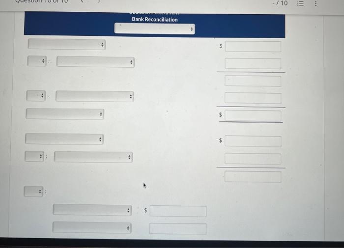 Solved Bank Reconciliation $ $On July 31,2025 , Blossom | Chegg.com