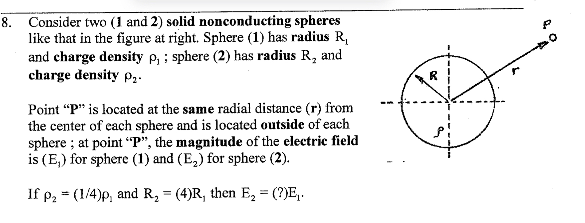 Solved Consider two ( 1 ﻿and 2 ) ﻿solid nonconducting | Chegg.com