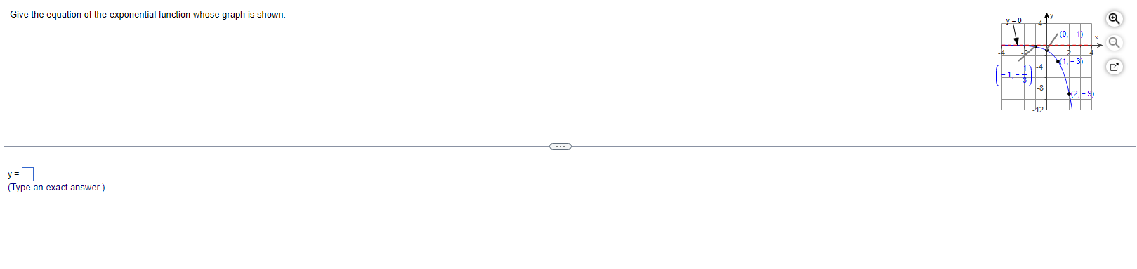 Solved Give the equation of the exponential function whose | Chegg.com