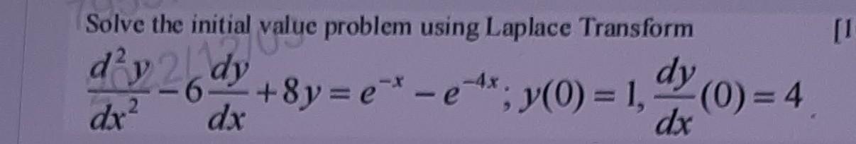 Solved Solve the initial value problem using Laplace | Chegg.com