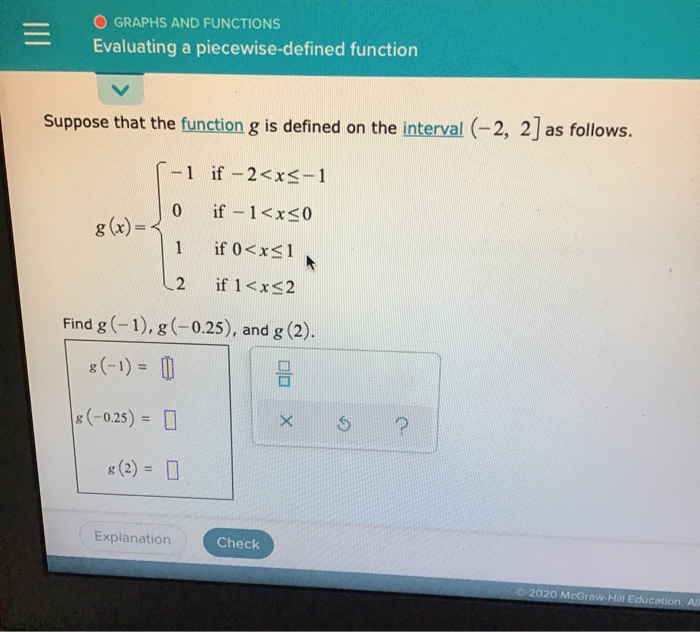 Solved = O GRAPHS AND FUNCTIONS Evaluating a | Chegg.com