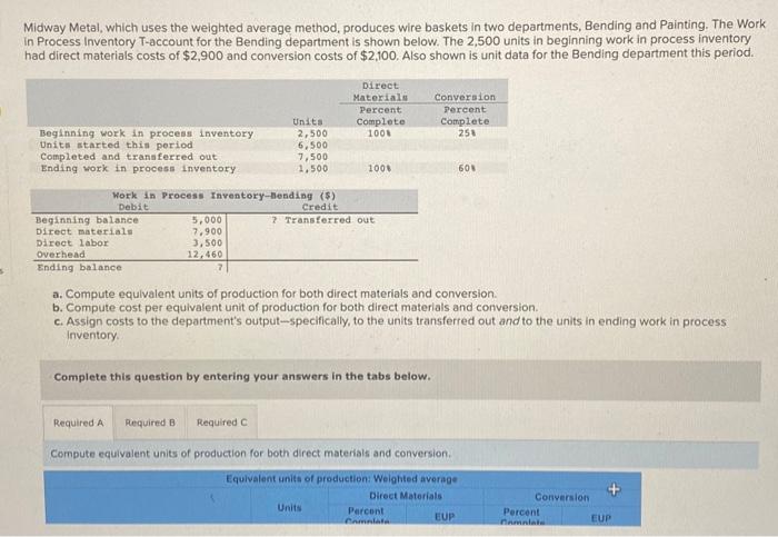 Solved Assign costs to the department's | Chegg.com Solved Assign costs to the department's | Chegg.com